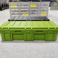 China Heavy Duty Roof Rack Mounted Tool Box 110L LLDPE Roto Molded Storage for 4WD Camping Gear for sale