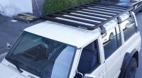 China Aluminum Roof Rack Basket with Ladder 1500x1400mm 25kg Set Black Red for sale