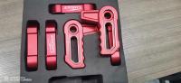 China Jeep Wrangler JL Hardtop Roof Switch Handle Set 6Pcs CNC Aluminum Alloy Red for sale