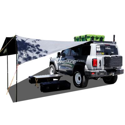 China Trigone V Type Car Side Tent Awning 2x2x3x5m Universal Outdoor Camping Sun Shelter for sale