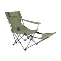 China Foldable Fabric Camping Chair with Footrest Leg Rest 160kg Capacity 68x63x72cm Outdoor Portable for sale