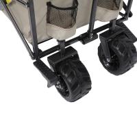 China Folding Camping Wagon Cart 220lb Capacity Heavy Duty Utility Wagon with 360° Rotating Wheels for sale