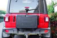 China Aluminum Alloy Tail Gate Storage Box Spare Wheel Replacement for Jeep Wrangler JL JK 700x450x317mm for sale