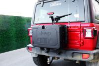 China Aluminum Alloy Tail Gate Storage Box Spare Wheel Replacement for Jeep Wrangler JL JK 700x450x317mm for sale