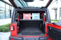 China Jeep Wrangler JL Aluminum Interior Cargo Storage Rack 1130x70x620mm Black for sale