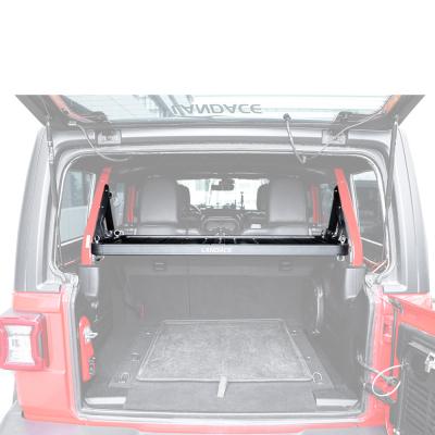 China Powder Coating Aluminum Alloy Trunk Storage Shelf for Jeep Wrangler JL JK 2013-2017 1130x70x620mm for sale