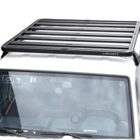 China Black Powder Coated Aluminum Roof Rack 1400x1320mm for Toyota 4x4 Vehicles for sale