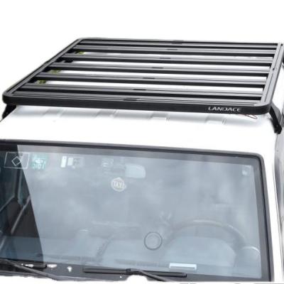 China Black Powder Coated Aluminum Roof Rack 1400x1320mm for Toyota 4x4 Vehicles for sale
