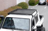 China Black Powder Coated Aluminum Roof Rack 1400x1320mm for Toyota 4x4 Vehicles for sale