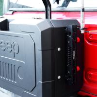 China Jeep JL Wrangler Rear Door Storage Box Aluminum Alloy Black Powder Coated for Off-Road for sale