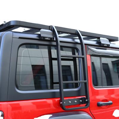 China SUS304 Steel Side Ladder for 18-23 Jeep Wrangler Rubicon 833x400x261mm Black for sale