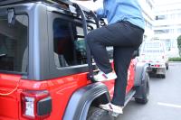 China SUS304 Steel Side Ladder for 18-23 Jeep Wrangler Rubicon 833x400x261mm Black for sale