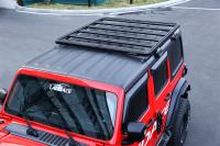 China Aluminum Roof Rack for Jeep Wrangler JL JK 1500x1425mm Black Powder Coated for sale