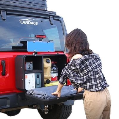 China Powder Coated Aluminum 4x4 Vehicle Storage Box 700x450x317mm for Wrangler JL JK for sale