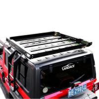 China Jeep Wrangler Rubicon Roof Rack Basket 1455x1425mm Heavy Duty Powder Coated Aluminum Alloy 300kg Capacity for sale