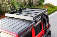 China 4x4 Vehicle Roof Rack Basket for Jeep Wrangler Rubicon 2018-2023 Steel Aluminum 300kg Capacity for sale