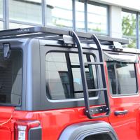 China Direct Side Ladder Roof Rack Platform for Jeep Wrangler JL Custom Black Powder Coating for sale