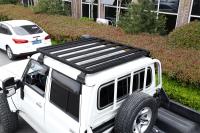 China Aluminum Roof Rack Platform 1400x1320x55mm for Toyota LC79 Pickup Ute Black for sale