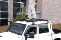 China Aluminum Roof Rack Platform 1400x1320x55mm for Toyota LC79 Pickup Ute Black for sale