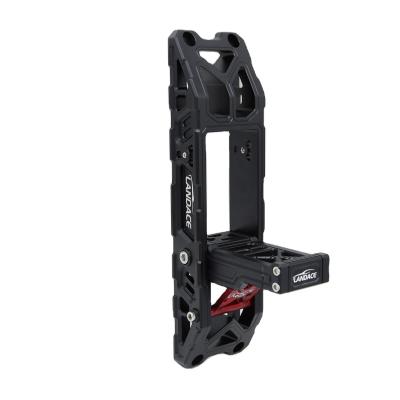 China Aluminum Alloy Side Step 330x86x55mm CNC Machined Folding Foot Peg for 4x4 Vehicle for sale