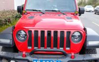 China Jeep Wrangler JL JK Alloy Aluminum Hood Lock Cover Latch with Key 0.35kg Set for sale