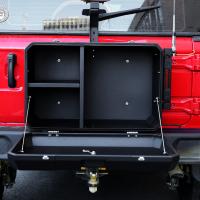 China Aluminum Alloy Rear Door Outside Storage Box for Wrangler JL JK 700x450x317mm for sale