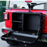 China Aluminum Alloy Rear Door Outside Storage Box for Wrangler JL JK 700x450x317mm for sale