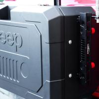 China Aluminum Alloy Rear Door Outside Storage Box for Wrangler JL JK 700x450x317mm for sale