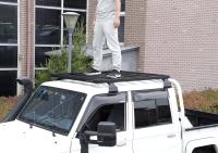 China Powder Coating Roof Rack for Toyota Land Cruiser LC79 Hardtop 200kg Capacity Aluminum Alloy for sale
