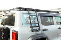 China Jeep Wrangler Side Ladder Retrofit Kit 833x400x261mm Black Steel for 2013-2017 for sale