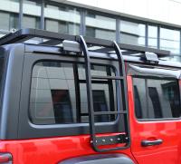 China Landace Roof Rack Side Ladder Kit for Jeep Wrangler 833x400x261mm 6kg Black for sale