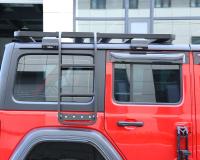 China Landace Roof Rack Side Ladder Kit for Jeep Wrangler 833x400x261mm 6kg Black for sale