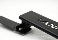 China SUS304 Stainless Steel Dead Pedal Left Side Foot Rest for Jeep Wrangler 346x83x211mm Black Powder Coating for sale