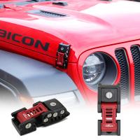 China Jeep JL Customization 2X Aluminum Hood Latch Lock Catch Buckle with Anodizing Surface for sale
