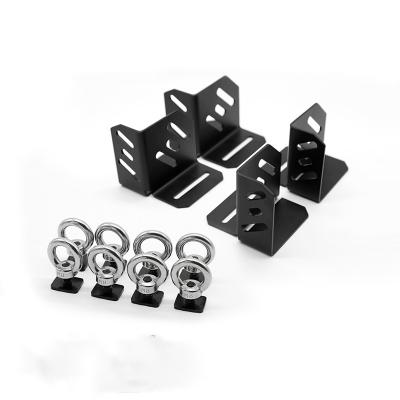 China Stainless Steel Swivel Lifting Ring Eye Bolt Black Powder Coated Roof Rack Platform 1 Set for sale