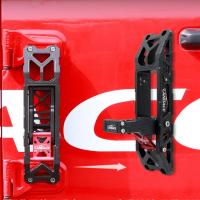 China Aluminum Alloy Folding Door Hinge Step Foot Pedal Ladder Kit for Jeep Wrangler 330mm for sale