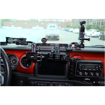 China Jeep Wrangler Dashboard Mount Phone GoPro CB Microphone DSLR Holder CNC Aluminum 1.9kg for sale