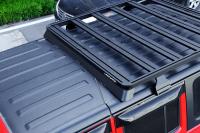 China Jeep Wrangler JL JK Flat Roof Rack Luggage Platform 2000x1425mm Black Aluminum Steel for sale