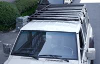 China Custom Fit Black Roof Luggage Carrier 1540x1425mm 200kg Capacity for Jeep Y60 4Runner for sale