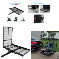 China Customized Logo Black Folding Hitch-mounted Basket-style Cargo Carrier for Heavy-duty for sale