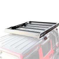 China Black Powder Coated Roof Rack Basket for Jeep Wrangler 1455x1425x113mm Stainless Steel for sale
