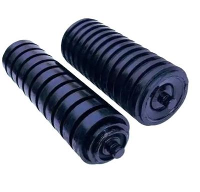 China Mining Belt Conveyor Rubber Impact Idler Roller – Shock Absorbing for sale