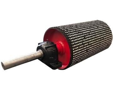 China Ceramic Lagged Conveyor Belt Drive Pulley Anti Slip Wear Resistant For Mining Systems for sale