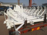 China Carbon Steel Conveyor Roller Bracket Frame Idler Support Structure For Belt Systems for sale