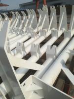 China Carbon Steel Conveyor Roller Bracket Frame Idler Support Structure For Belt Systems for sale