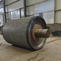 China Ceramic Lagged Conveyor Belt Drive Pulley Anti Slip Wear Resistant For Mining Systems for sale