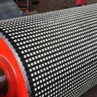 China Ceramic Lagged Conveyor Belt Drive Pulley Anti Slip Wear Resistant For Mining Systems for sale