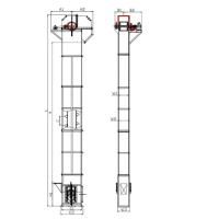 China Carbon Steel Vertical Bucket Elevator High Efficiency Material Handling Solution for sale