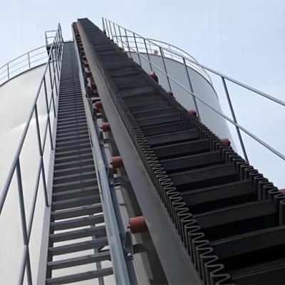 China Steep Incline Cleated Belt Conveyor | High Angle Conveyor for Mining & Aggregate for sale