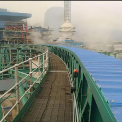China Φ200mm Pipe Belt Conveyor | 50 t/h Enclosed Coal Transport System for sale